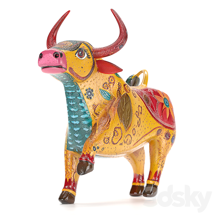 Alebrije bull - Sculpture - 3D model