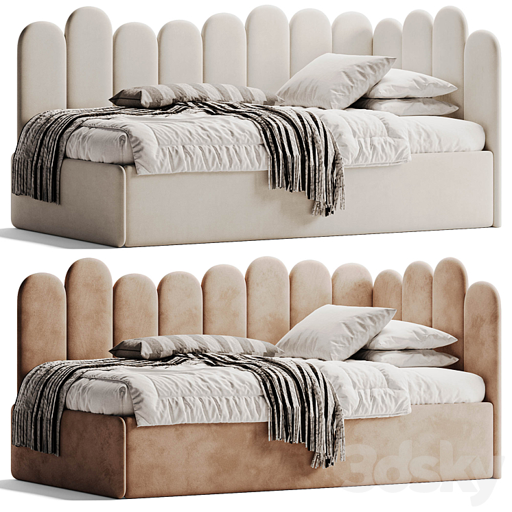 Children's soft bed sofa Chip and Dale - Bed - 3D model