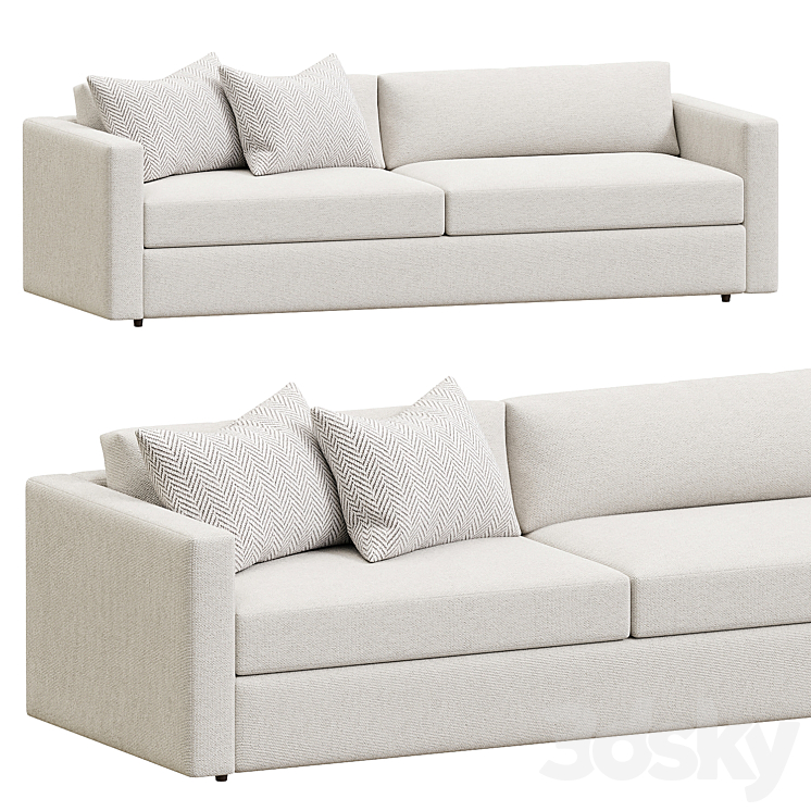 Carmel Slim Arm Sofa - Sofa - 3D model
