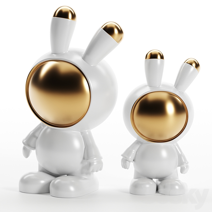BunnyBot Gold Edition - Sculpture - 3D model