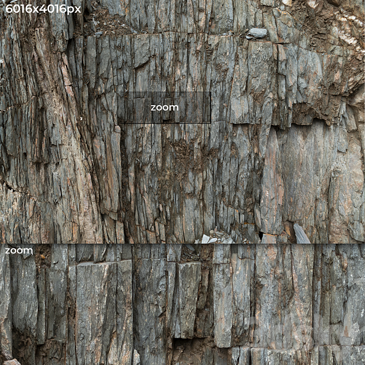 6k Rock fragment - Natural materials - 3D model