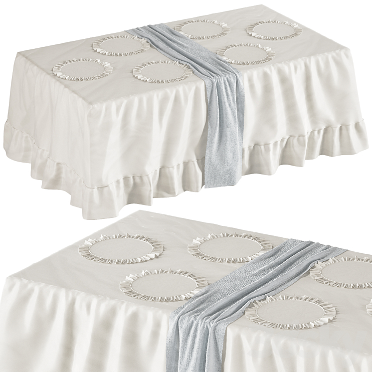 Tablecloth 07 - Table - 3D model