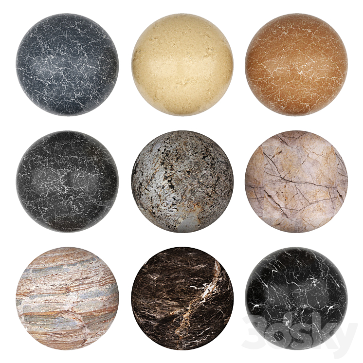 Stone materials - Stone - 3D model