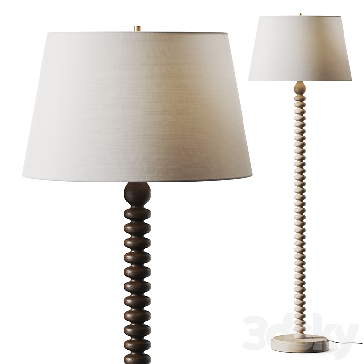 Pottery Barn Larkin Stacked Wood Floor Lamp - Floor lamp - 3D model