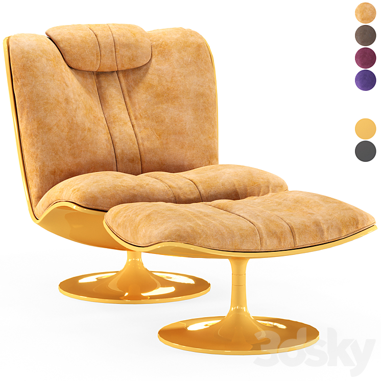 Chair from Baxter factory Marilyn series - Arm chair - 3D model