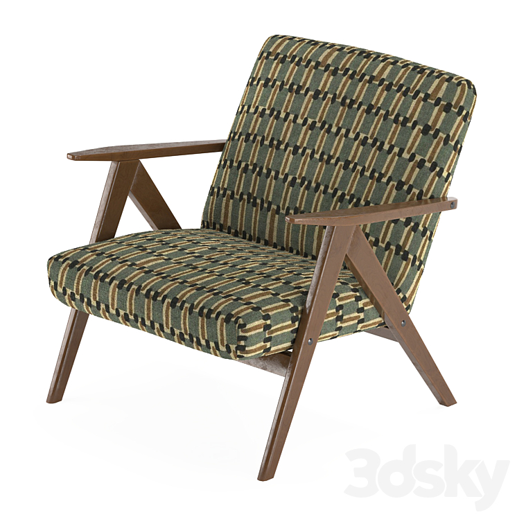 Soviet vintage armchair - Arm chair - 3D model