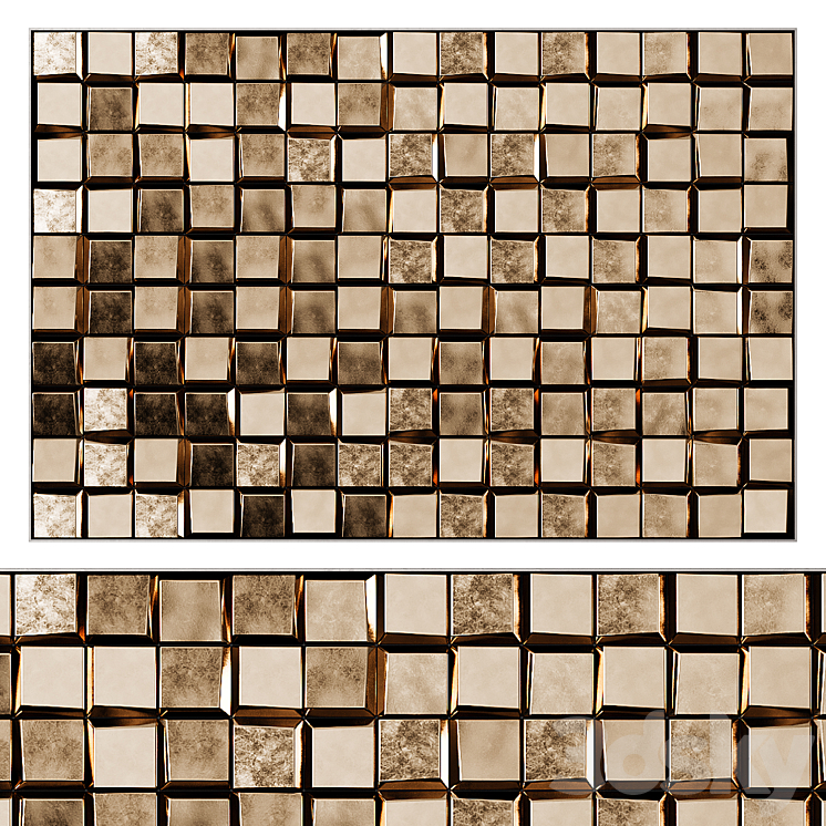 3D Art Relief 204 Douro Tiles Panel by Theiatiles - 3D panel - 3D model