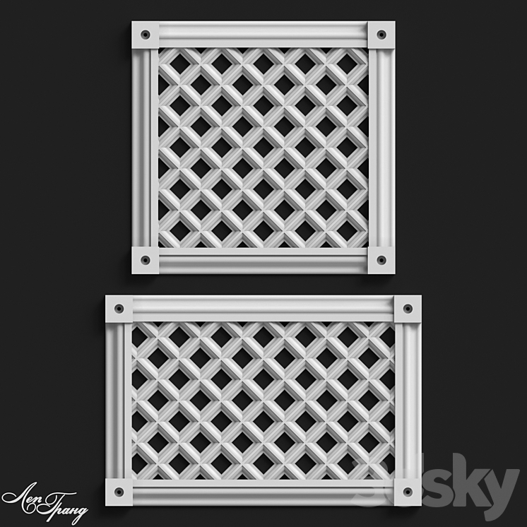 Ventilation grilles #10 and #34 | LepGrand - Decorative plaster - 3D model