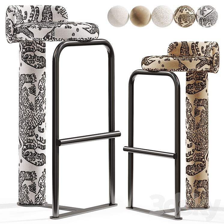 Fox Bar Stool Dedar - Chair - 3D model