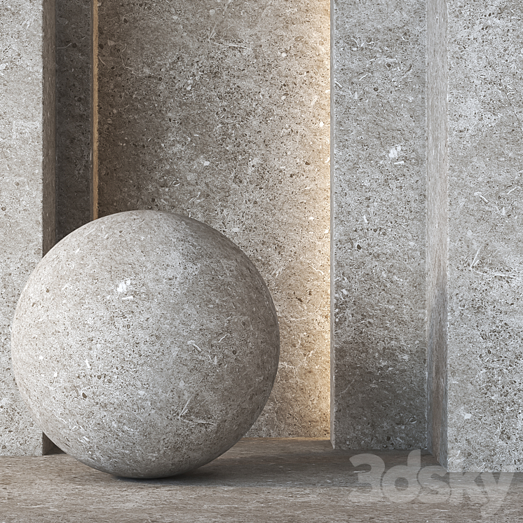 Travertine Material 4K - Seamless - Stone - 3D model