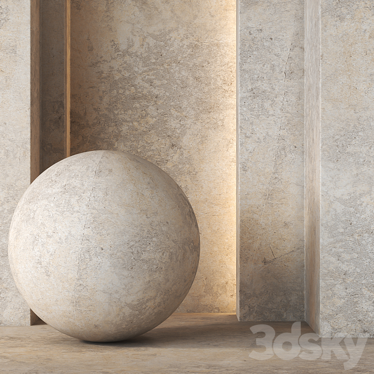 Travertine Material 4K - Seamless - Stone - 3D model