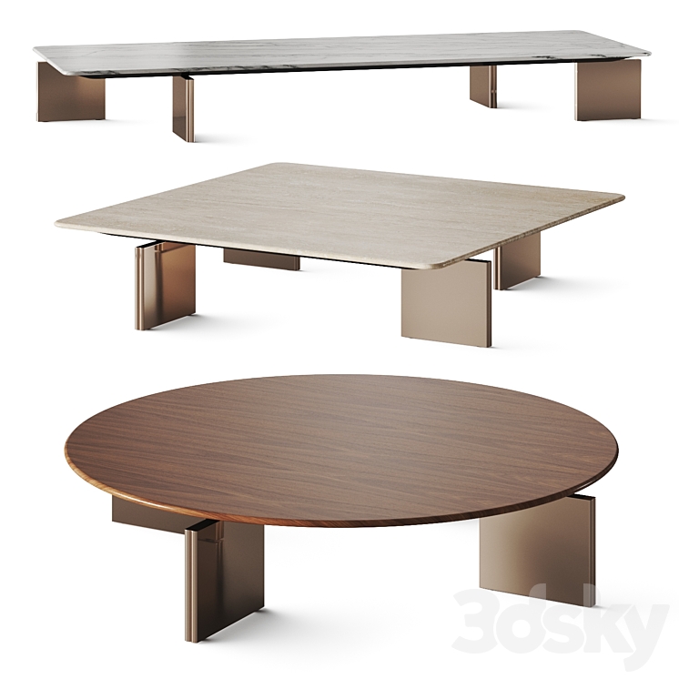 Minotti Yves Coffee Tables - Table - 3D model