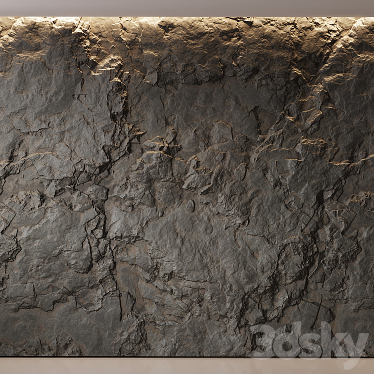 Rock cliff wall #75 - Stone - 3D model