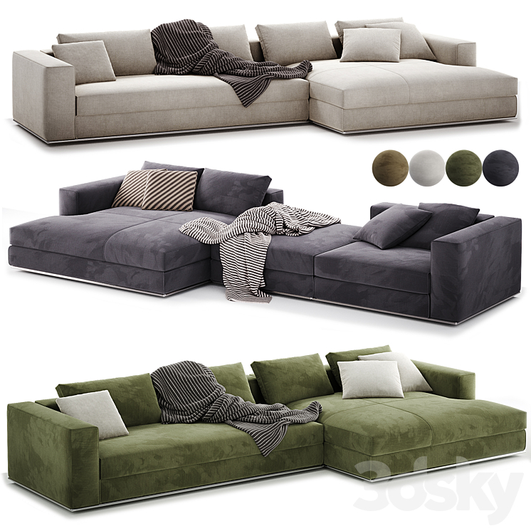Minotti Hamilton Modular Sofa - Sofa - 3D model