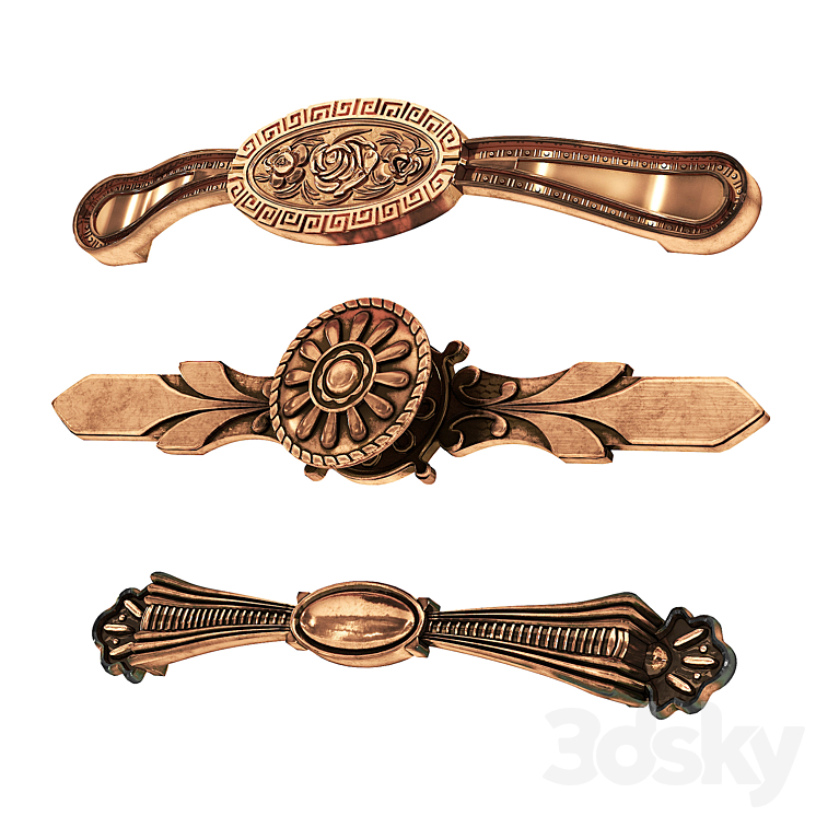 Kitchen Cupboard Cabinet Door Handles Set15 - Other - 3D model
