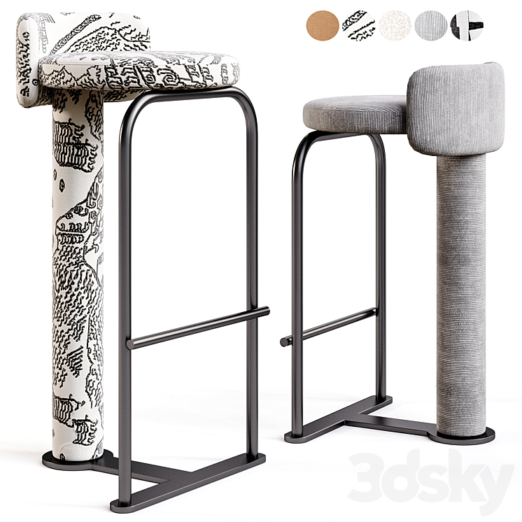 Fox Bar Stool Dedar - Chair - 3D model