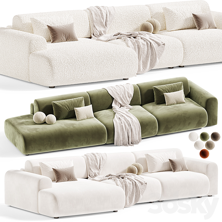 Modular sofa Mail, Modular sofa Mail - Sofa - 3D model