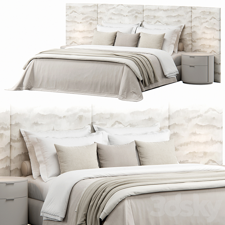 Panel Bed - Bed - 3D model