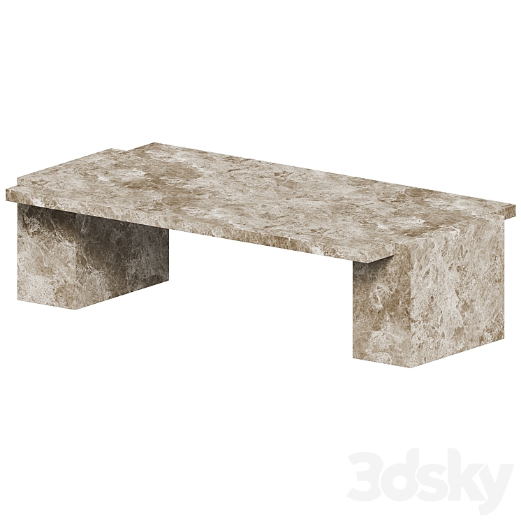 Romano Lunar Marble Coffee Table - Table - 3D model