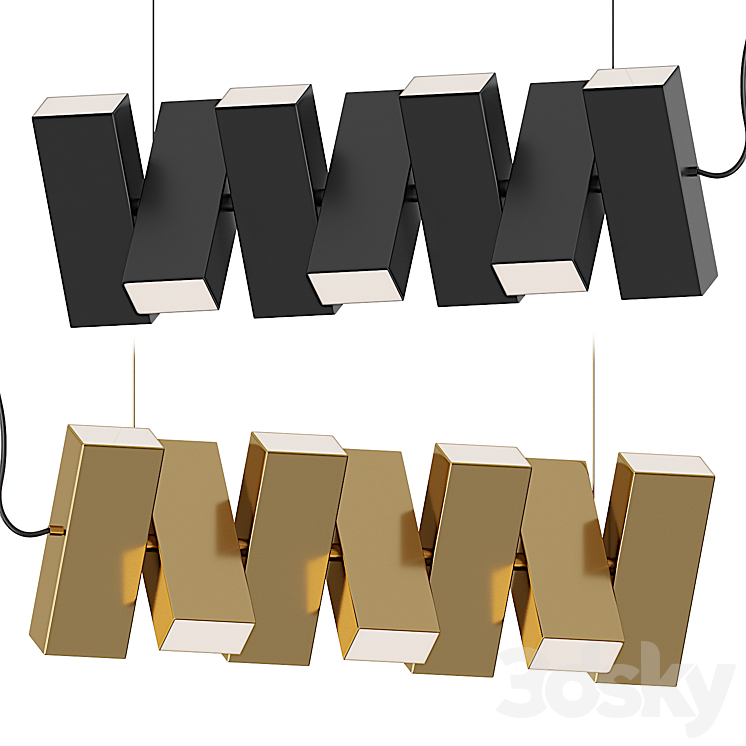 Domino Linear Pendant - Pendant light - 3D model