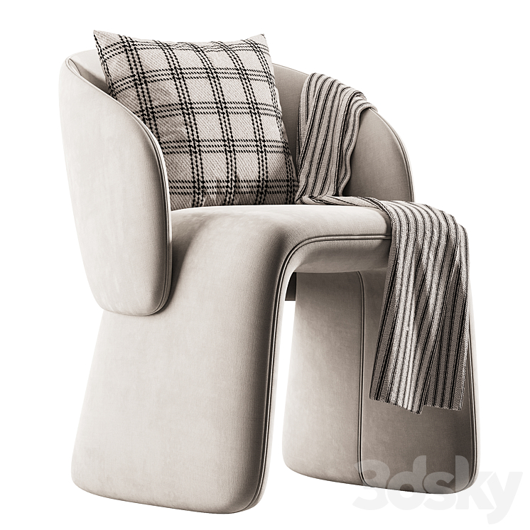 Halstead Dining Chair - Arm chair - 3D model
