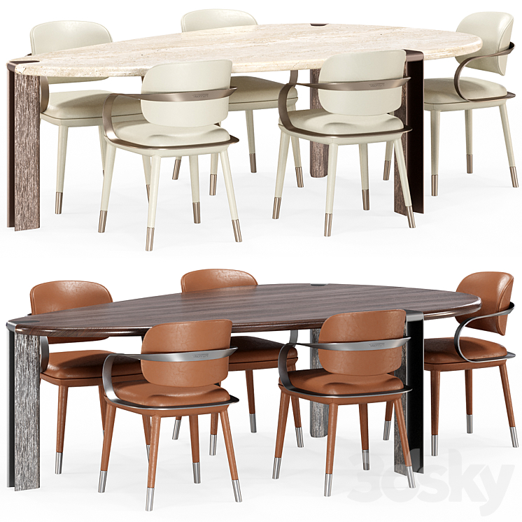 Dining set from Visionnaire factory, table series Mystic, chairs series ...