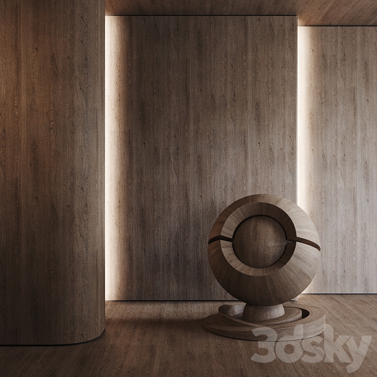 Material wood Egger LDSP H1379 ST36 Oak Orleans brown - Wood - 3D model