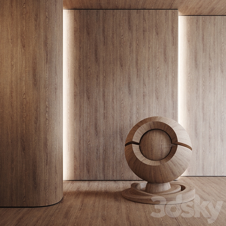 Material wood Egger LDSP H1399 ST10 Oak Denver truffle - Wood - 3D model