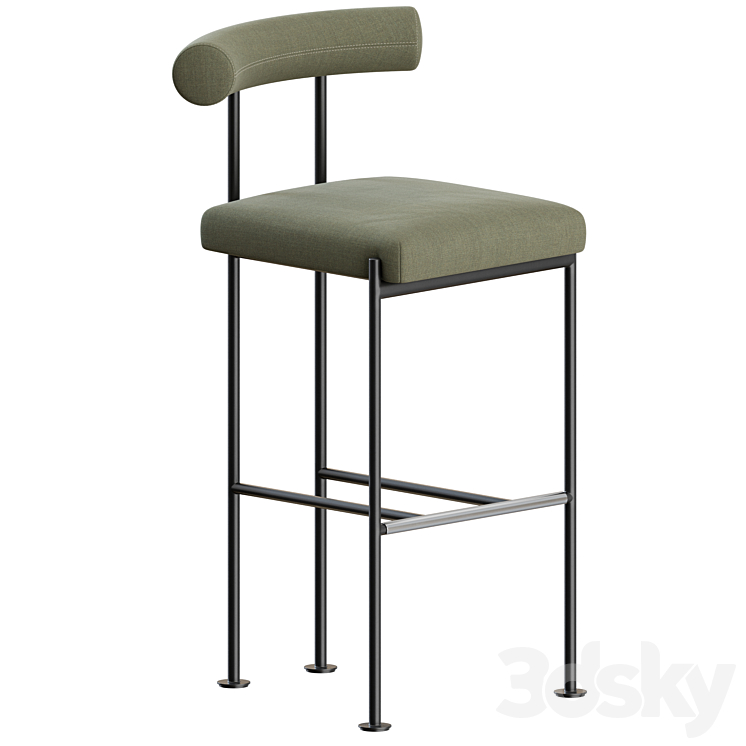 Quando Stool by MIDJ - Chair - 3D model