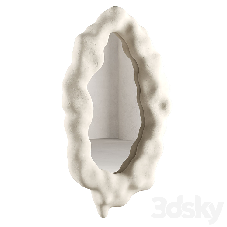 Mirror Papier Mache Mirror Frame - Mirror - 3D model