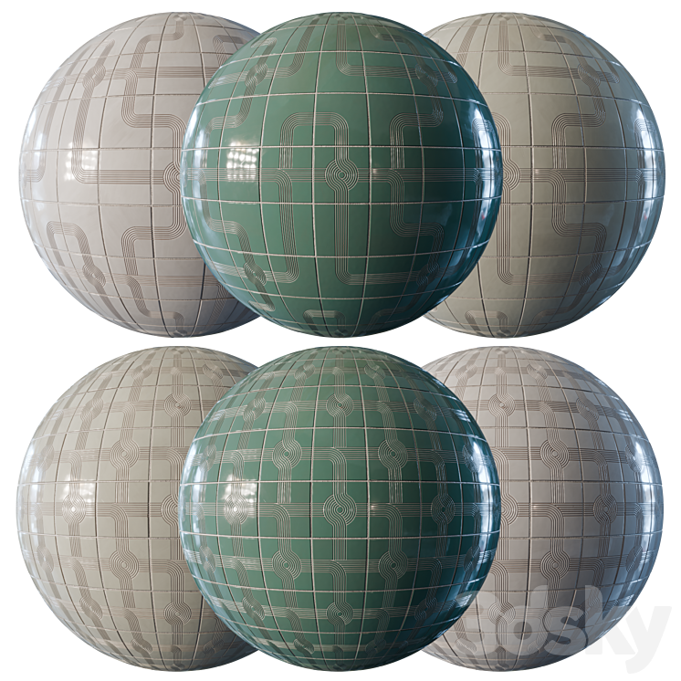 Fireclay Tile | Roundabout Ceramic Tiles - Tile - 3D model