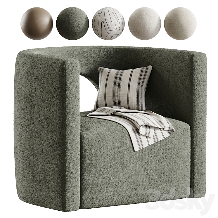 H20 lounge armchair | Gallotti Radice - Arm chair - 3D model