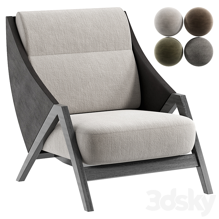 chair COLECCION ALEXANDRA - Arm chair - 3D model