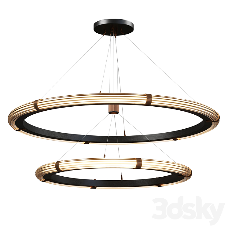 Strata Circular Two-Tier Pendant Light corona - Pendant light - 3D model