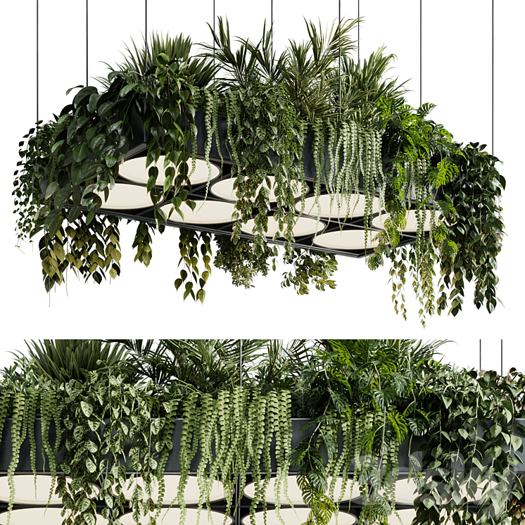 Rectangle pot light pendant - plant light hanging 36 - Pendant light ...