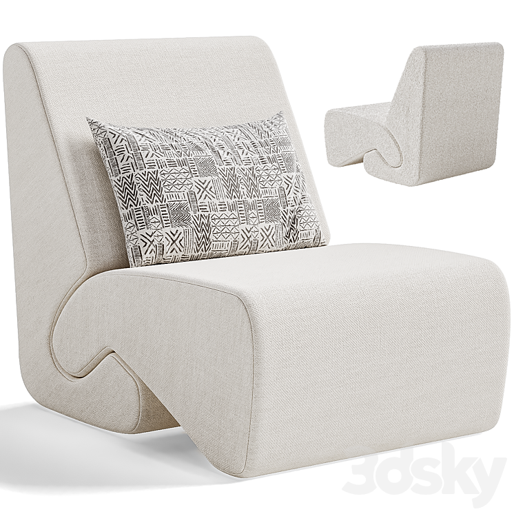 Pair Ivan Matusik lounge chairs - Arm chair - 3D model
