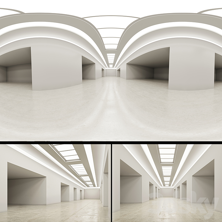 HDRI interior space hall 06 - HDRI - 3D model