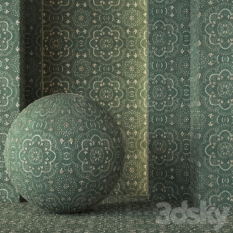 Decorative Plaster Wall Texture 4K - Seamless - Wall covering - 3D model