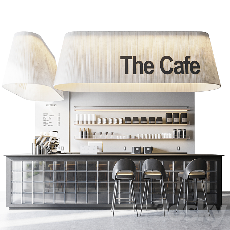 Paper Cafe - Restaurant - 3D model