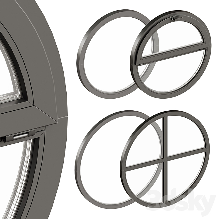 Round windows - Windows - 3D model