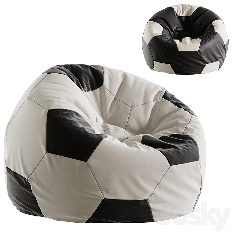 Soccer Ball Bean Bag Pouf - Other soft seating - 3D model