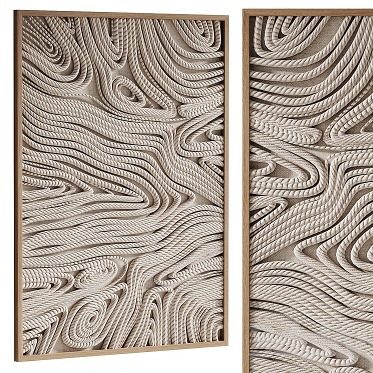 Beneath Shadow Decorative Panel - Frame - 3D model