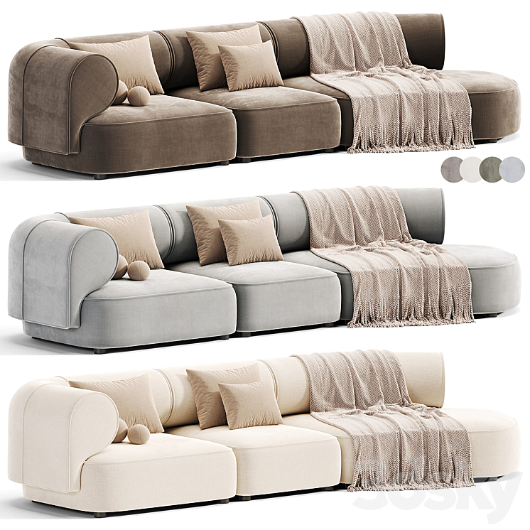 Melody Sofa Natuzzi by Italia - Sofa - 3D model