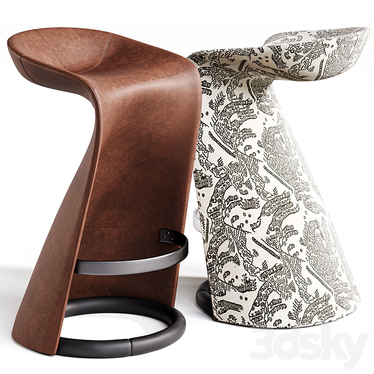 Skirt Bar Stool by Giorgetti - Chair - 3D model