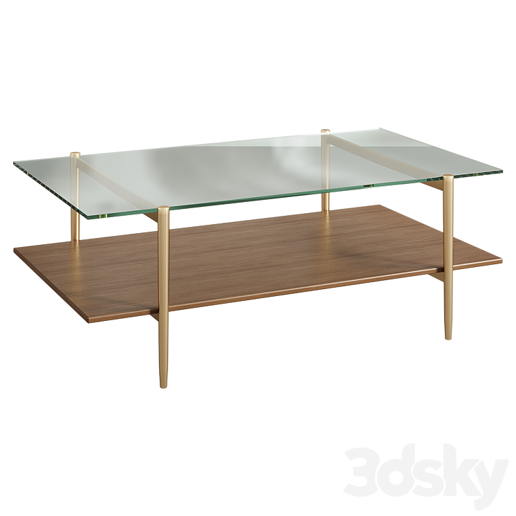 Mid-Century Art Display Coffee Table - Table - 3D model