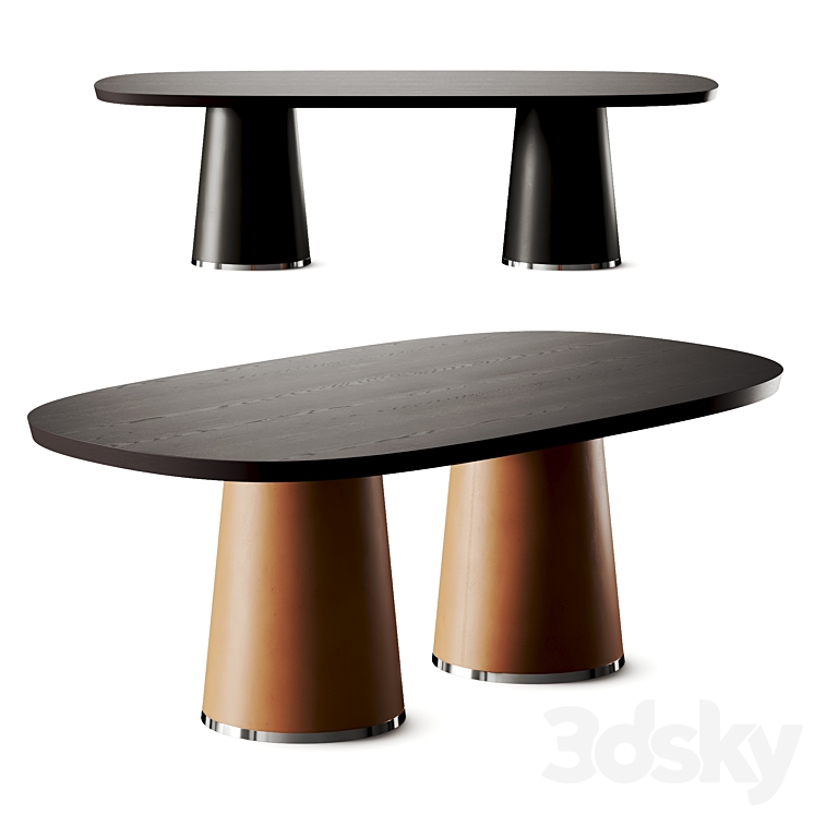 Flexform Enn Oval Dining Table - Table - 3D model