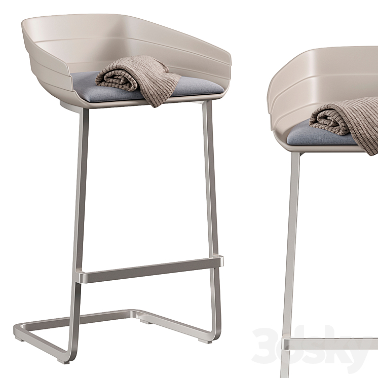 Rift Bar Stool - Chair - 3D model