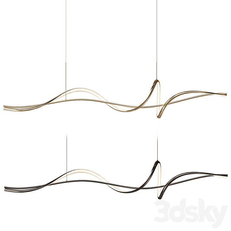 Eskild Long Lamps - Pendant light - 3D model