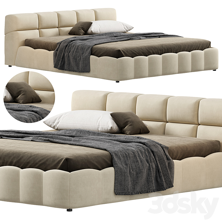 Tufty Bed - Bed - 3D model