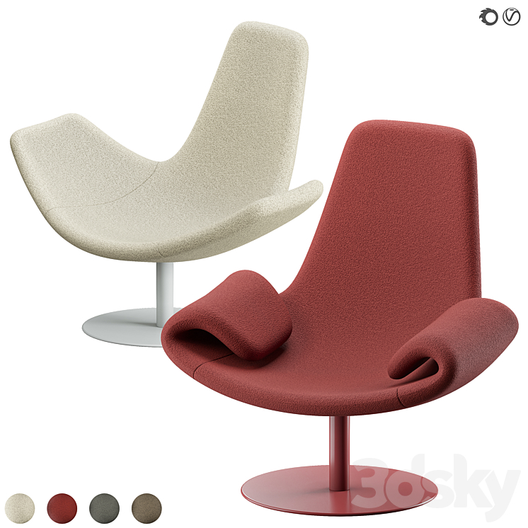 WING chaise lounge by Qeeboo - Arm chair - 3D model